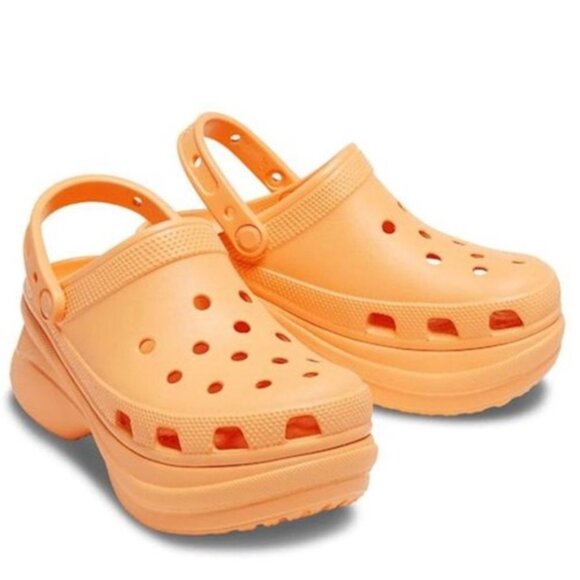 CROCS | Shoes | Crocs Bae Platform Shoes Orange | Poshmark